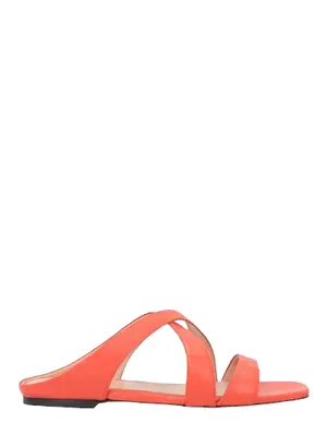 POLLINI Leather Sandals - Tomato Red