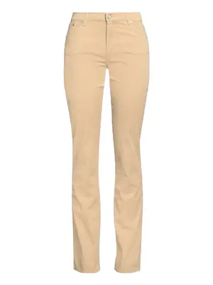 TRUSSARDI Solid Mid-rise Flared Trousers - Beige