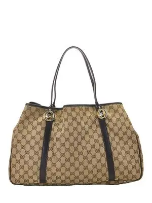 GUCCI Brown Original Gg Canvas Twins Tote Large
