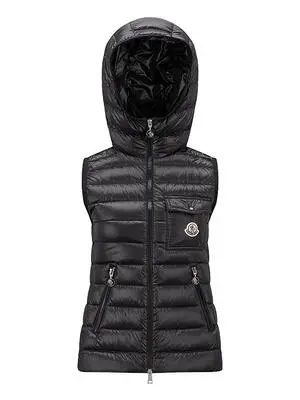 Moncler Gylgos Quilted Hooded Vest - Black