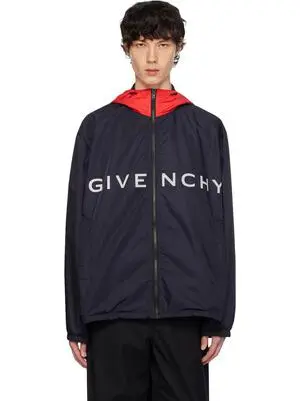 Givenchy Givenchy Hooded Jacket 403-night Blue