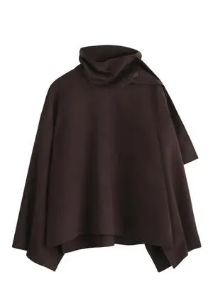 Cos Double-faced Wool-blend Cape - Brown