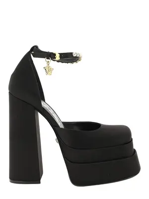 VERSACE Versace Silk Satin Platform Pumps