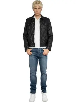 Zadig&Voltaire Crinkled Leather Jacket - Black