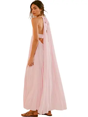 Free People Free People Look My Way Maxi Dress Pink Chalk