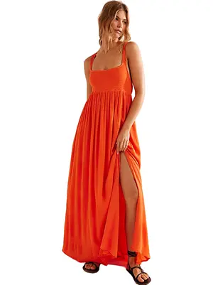 Free People Free People Look My Way Maxi Dress Scarlet Ibis