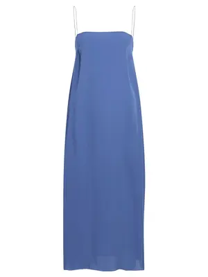 Khaite Sicily Silk Midi Dress - Blue