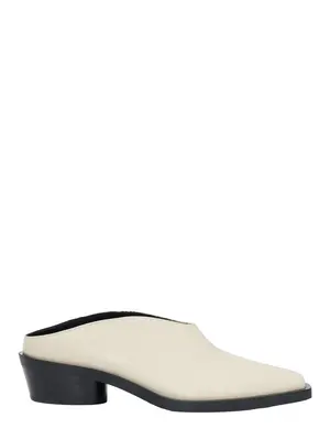 Proenza Schouler Bronco Leather Mules - Neutrals