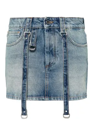Off-White Denim Cargo Mini Skirt - Blue