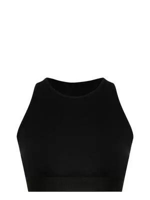 Palm Angels Logo-tape Racerback Bralette - Black