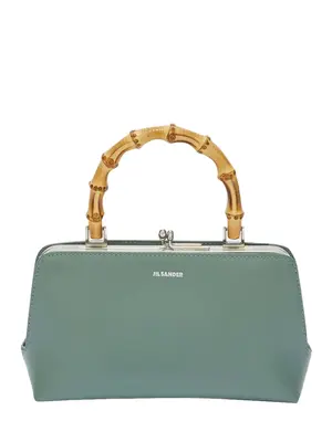 JIL SANDER Mini Goji Bamboo Leather Tote - Green