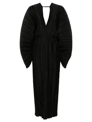L'IDEE Galerie Pleated Gown - Black