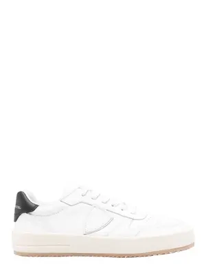 Philippe Model Temple Veau Leather Sneakers - White