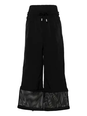 Off-White High-waist Wide-leg Trousers - Black