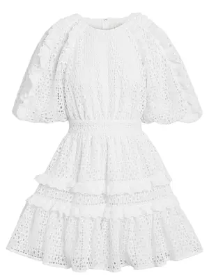 Aje Aveline Broderie Anglaise Mini Dress - White