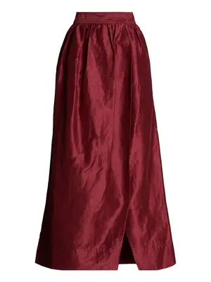 Aje Mirabelle Wrap-effect Maxi Skirt - Burgundy