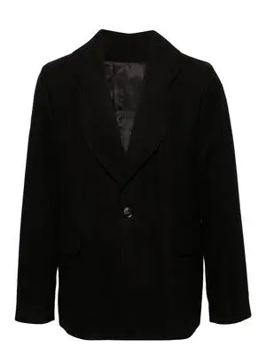 Séfr Curved-lapels Single-breasted Blazer - Black