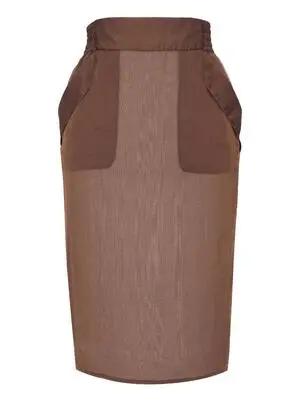 Saint Laurent Pencil Skirt - Marron