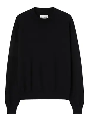 JIL SANDER Fine-knit Crew-neck Jumper - Black