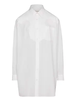 MAISON MARGIELA Cotton-poplin Mini Shirtdress - White