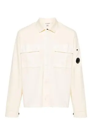 C.P. COMPANY Lens-detail Cotton Shirt - Neutrals