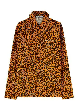 Palm Angels Cheetah-print Track Shirt - Orange