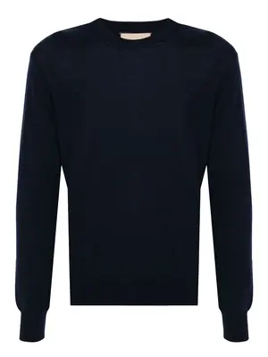 Gucci Logo-embroidered Wool Jumper - Blue