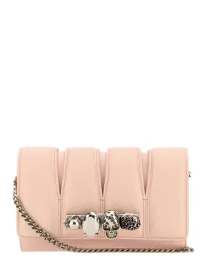 Alexander McQueen The Slash Leather Clutch - Pink