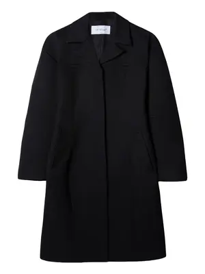 Off-White Round Techno Gab Coat - Black