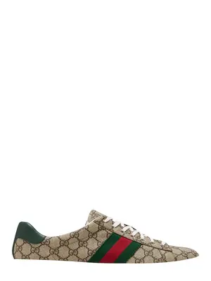 Gucci Gucci Ace Low-Top Sneakers With Web Beige-16