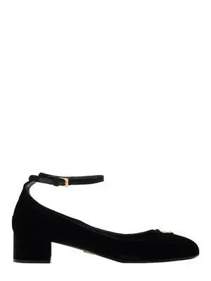 Prada Velvet Pumps - Black
