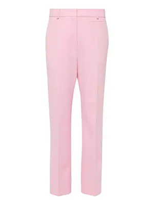 Sportmax Romagna High-rise Wool-blend Pants - Pink