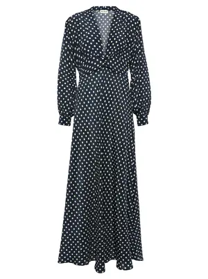 Rixo Emory Polka-dot Maxi Dress - Blue