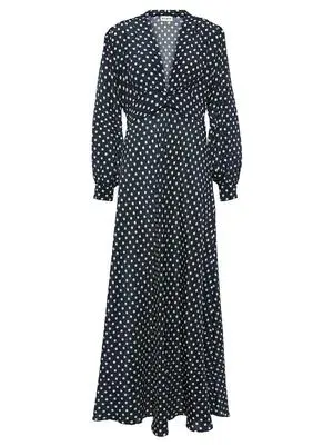 Rixo Emory Polka-dot Maxi Dress - Blue