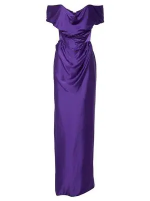VIVIENNE WESTWOOD Off-shoulder Bustier Gown - Purple