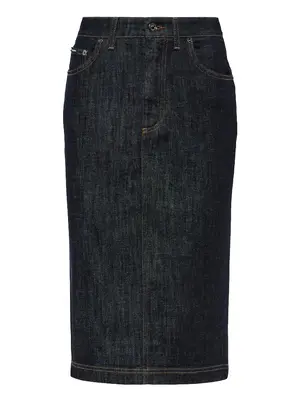 Dolce & Gabbana Denim Pencil Skirt - Blue