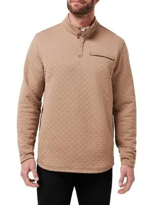 Travis Mathew Transatlantic Quilted Henley Pullover Portabella