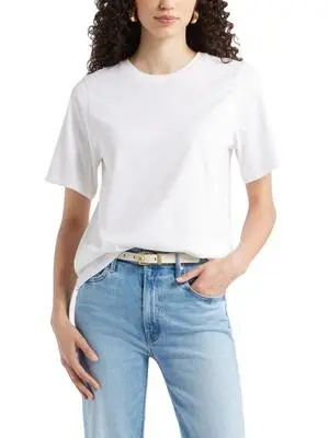 Nordstrom Relaxed Fit Pima Cotton Crewneck T-shirt - White