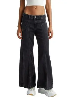 DIESEL® Akii Wide-leg Jeans - Black/denim