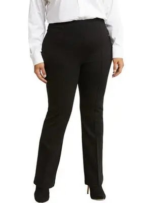 Lyssé Essentials High Waist Wide Leg Ponte Pants - Black