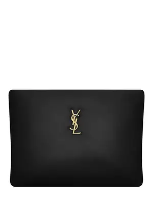 Saint Laurent Large Calypso Pouch - Black