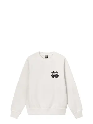 StÜssy Dice Pigment Dyed Crew - White