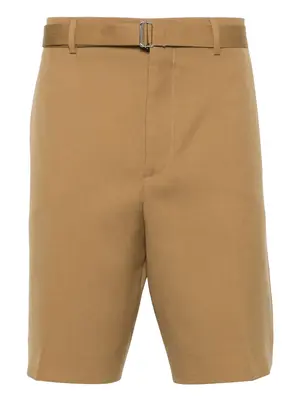 LANVIN Pressed Crease Tailored Shorts - Brown