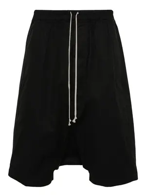 Rick Owens Poplin Drop-crotch Shorts - Black