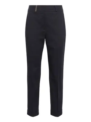 Peserico Cropped Trousers - Blue