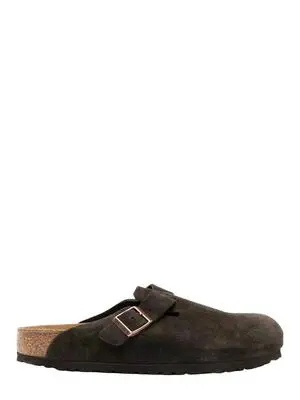 BIRKENSTOCK Boston Suede Clogs Brown