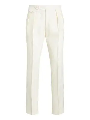 Polo Ralph Lauren Pleat-detail Linen Trousers - White