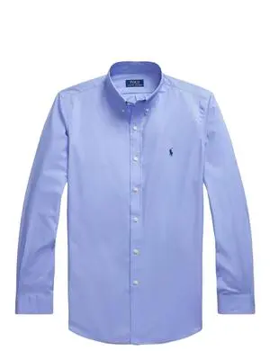 Polo Ralph Lauren Polo Pony-embroidered Cotton-blend Shirt - Blue