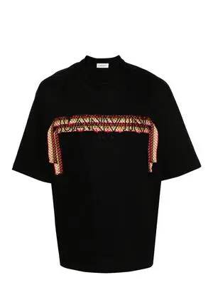 LANVIN Curb Lace-detailed Cotton T-shirt - Black