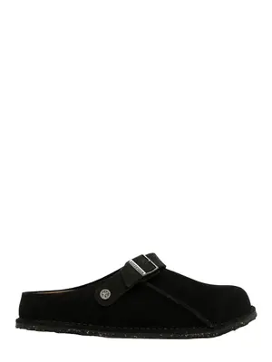 BIRKENSTOCK Lutry Premium Suede Slippers - Black